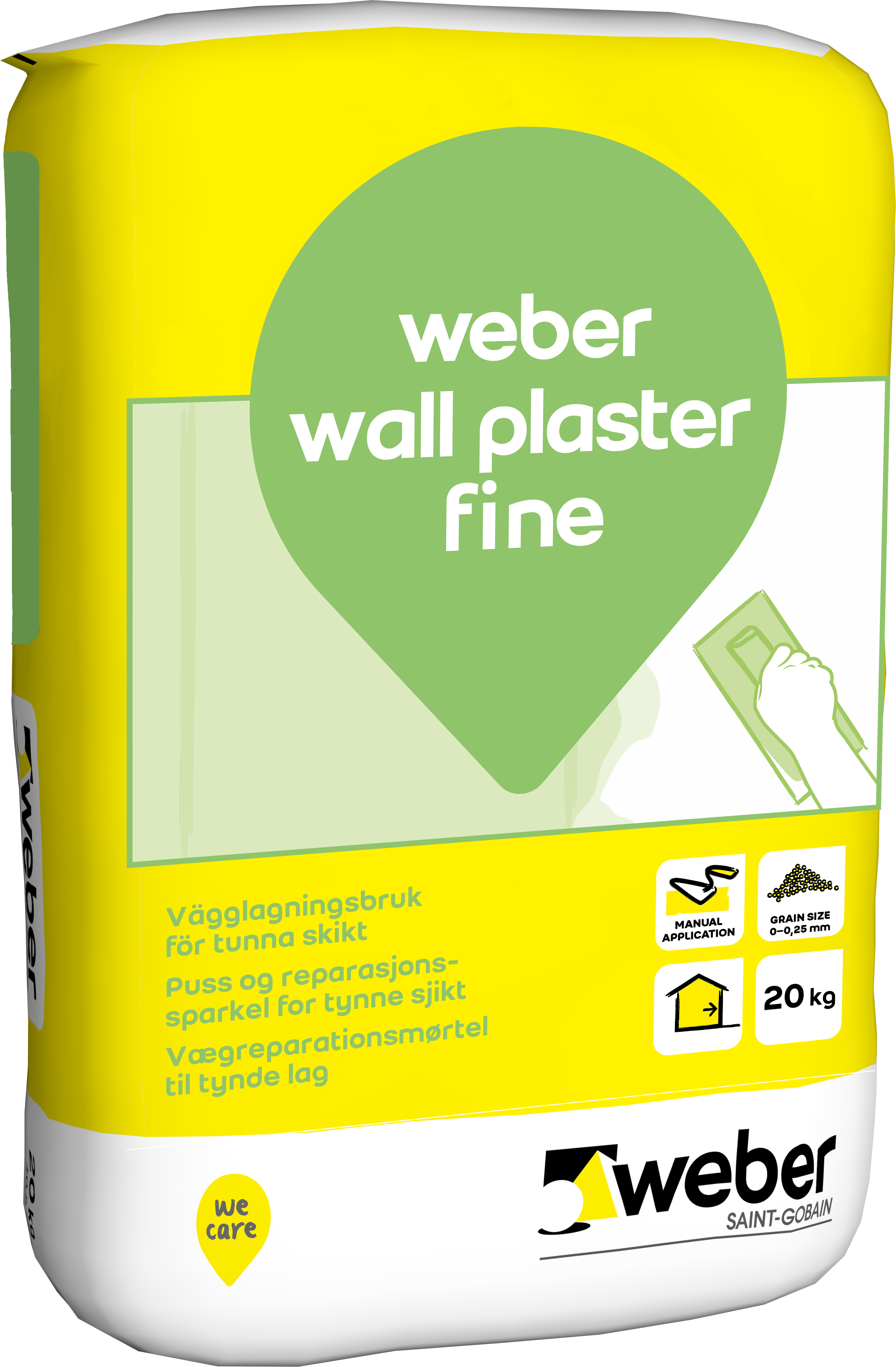 Lagningsmassa fin 20kg Weber Wall plaster fine Jicon Works